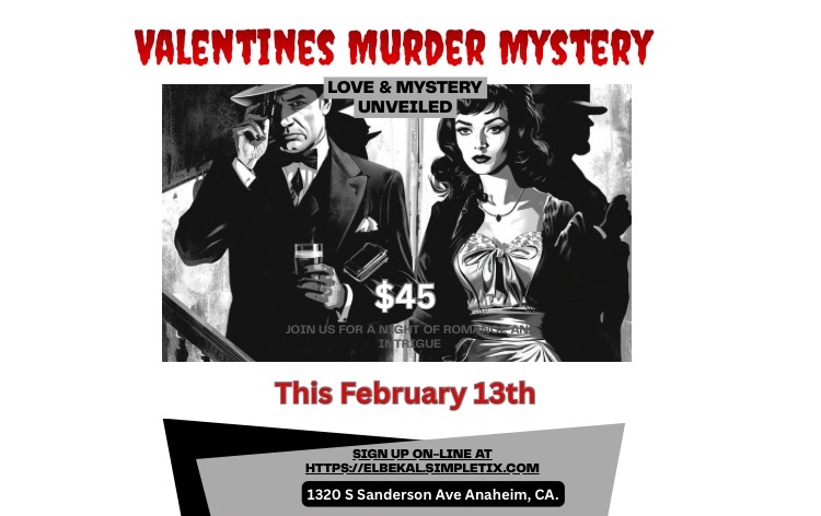 Valentines Murder Mystery Tickets | El Bekal Shrine