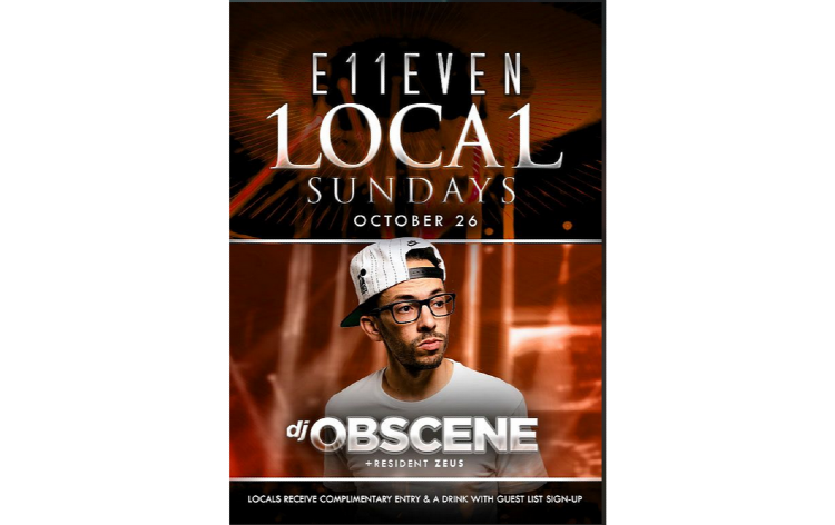DJ OBSCENE LIVE on Sun, Oct 26 at 08:00 PM EDT at E11EVEN Miami Tickets ...