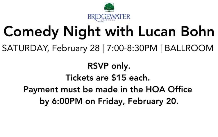 Comedy Night with Lucas Bohn Tickets | Bridgewater at Viera