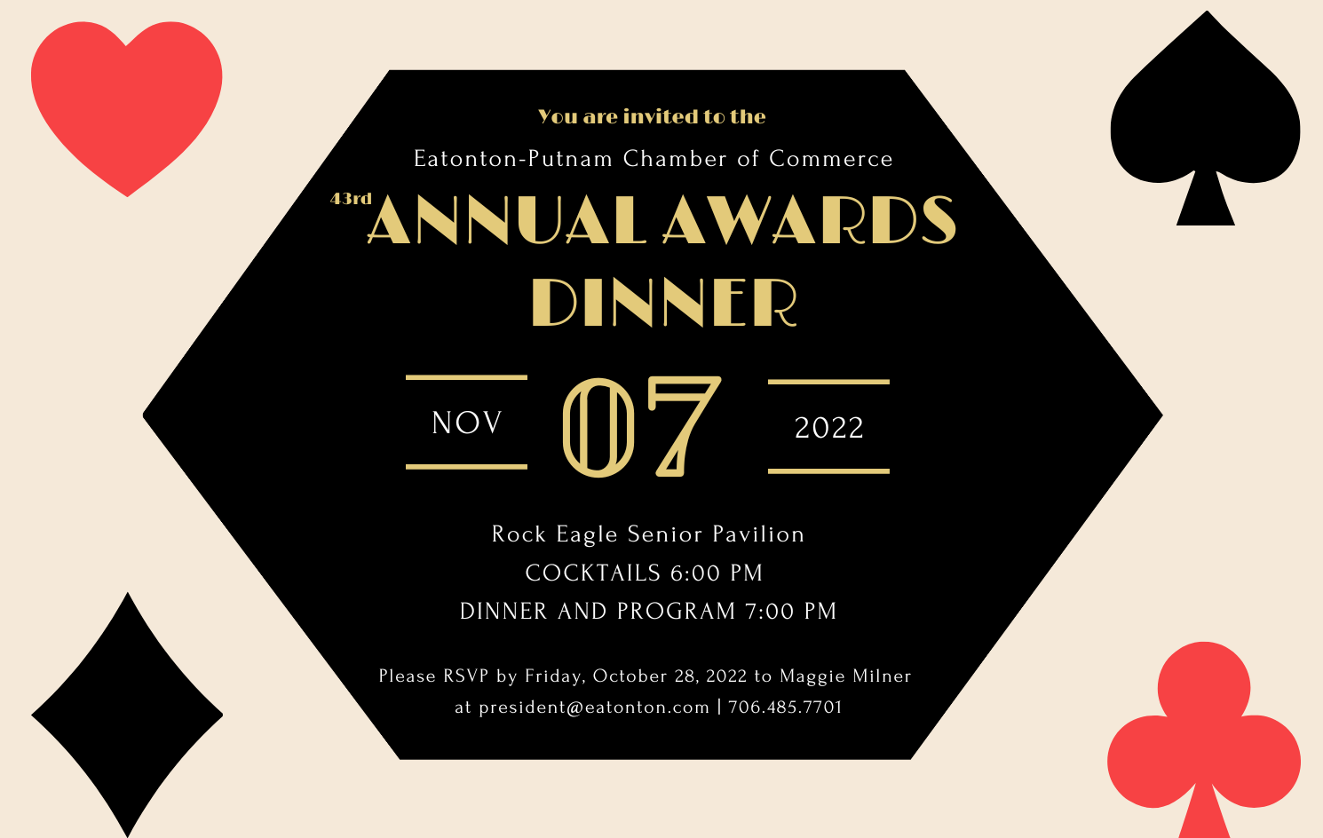 43rd Annual Awards Dinner Tickets | Eatonton-Putnam Chamber of Commerce