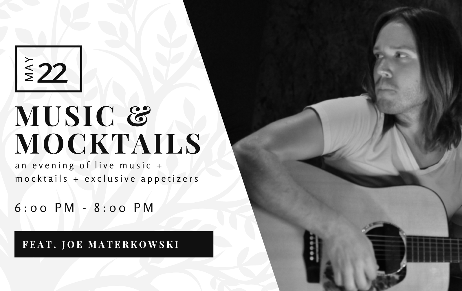 Joe Materkowski at Music & Mocktails Tickets | White Tree Cafe ...