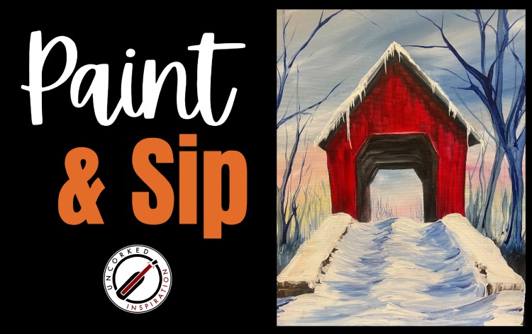 Paint & Sip | Winter Bridge Tickets | Uncorked Inspiration