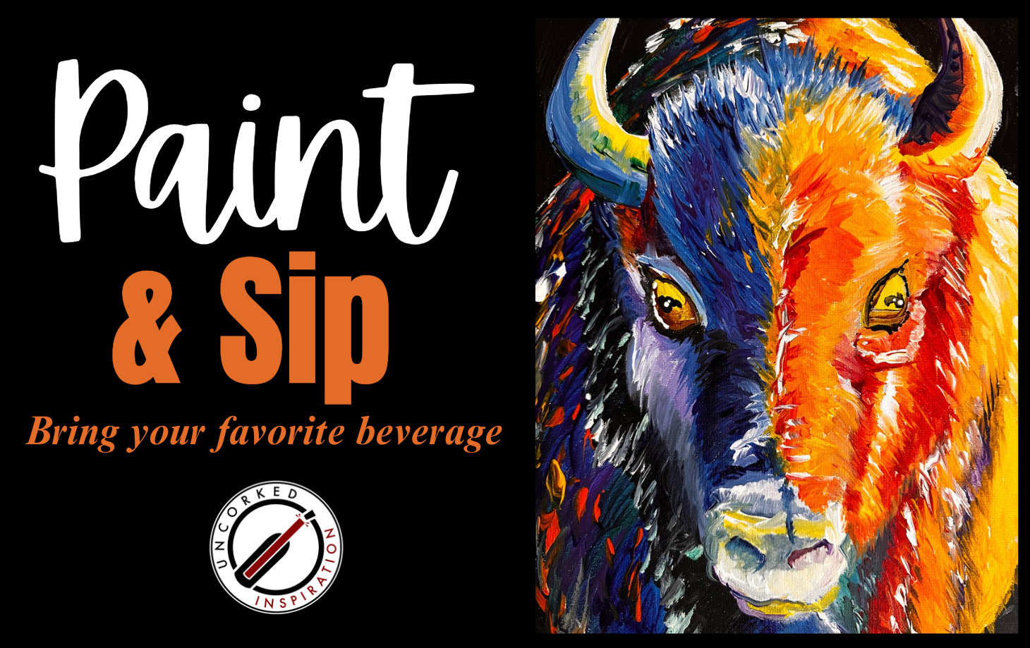 Paint & Sip | Thunder-n-Lightning Tickets | Uncorked Inspiration
