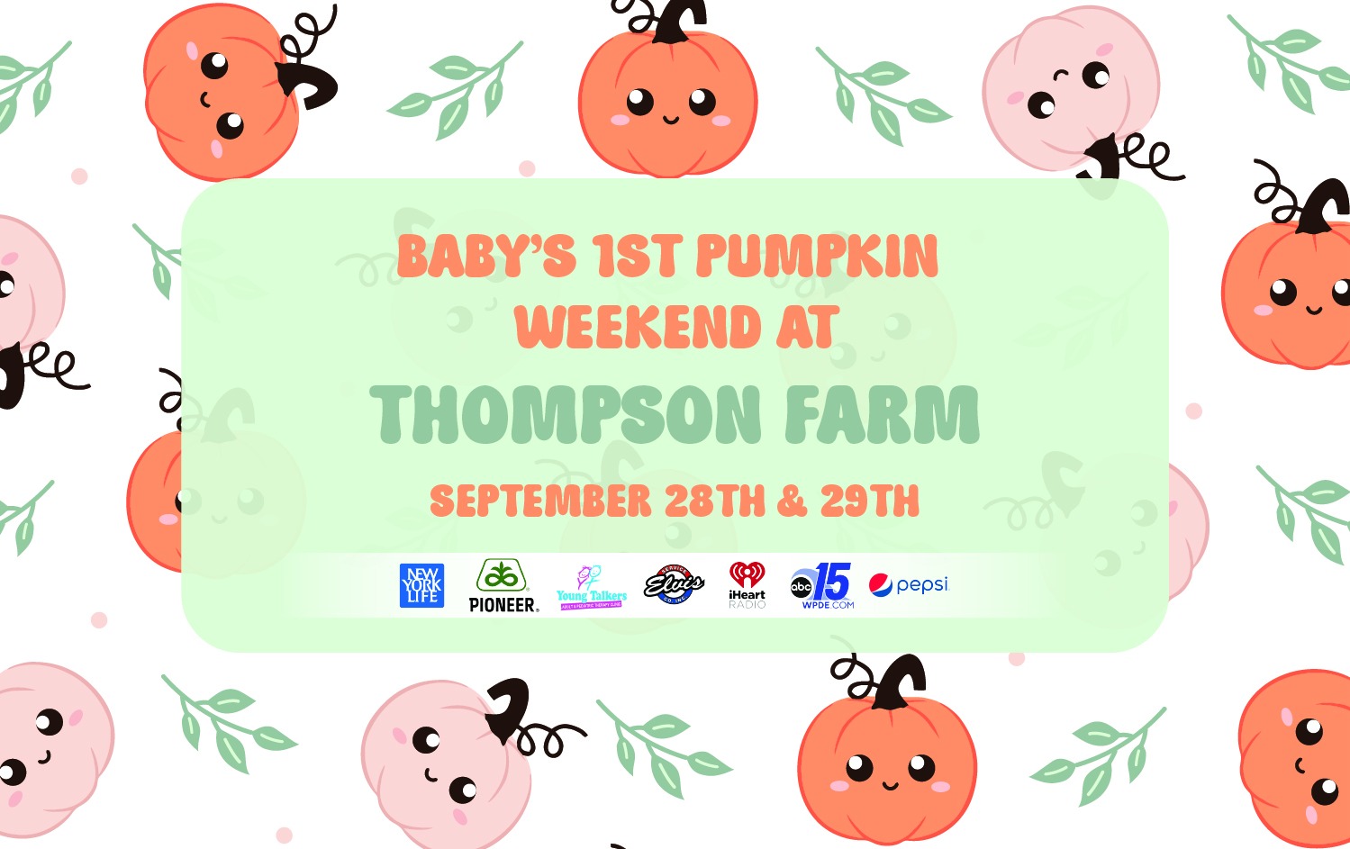 Baby's 1st Pumpkin Weekend at Thompson Farm! Tickets | Thompson Farm ...
