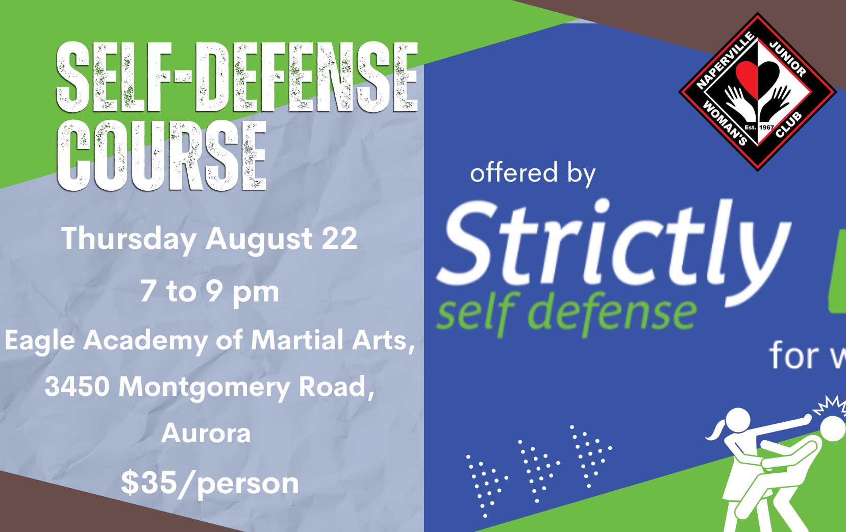 Self-Defense Class and Fundraiser Tickets | Naperville Junior Woman's Club