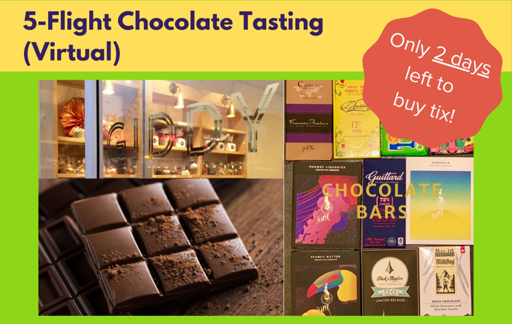 5-Flight Chocolate Tasting fun for the whole family (Virtual)