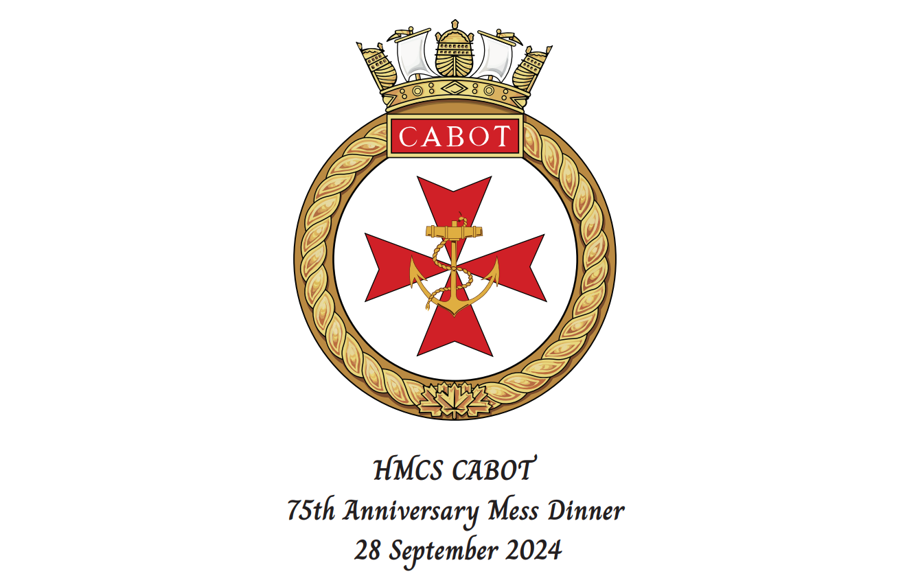 HMCS Cabot 75th Anniversary Mess Dinner Tickets | HMCS Cabot