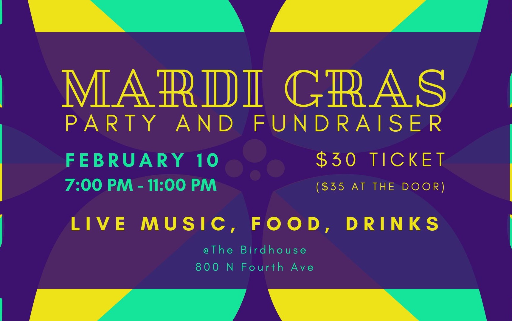 Mardi Gras Party and Fundraiser Tickets | Birdhouse Neighborhood Center