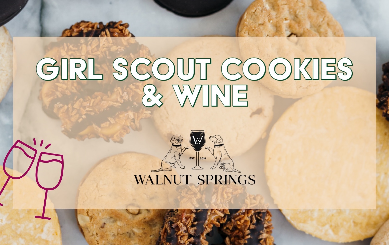 Girl Scout Cookies and Wine Pairing Tickets | Walnut Springs Winery