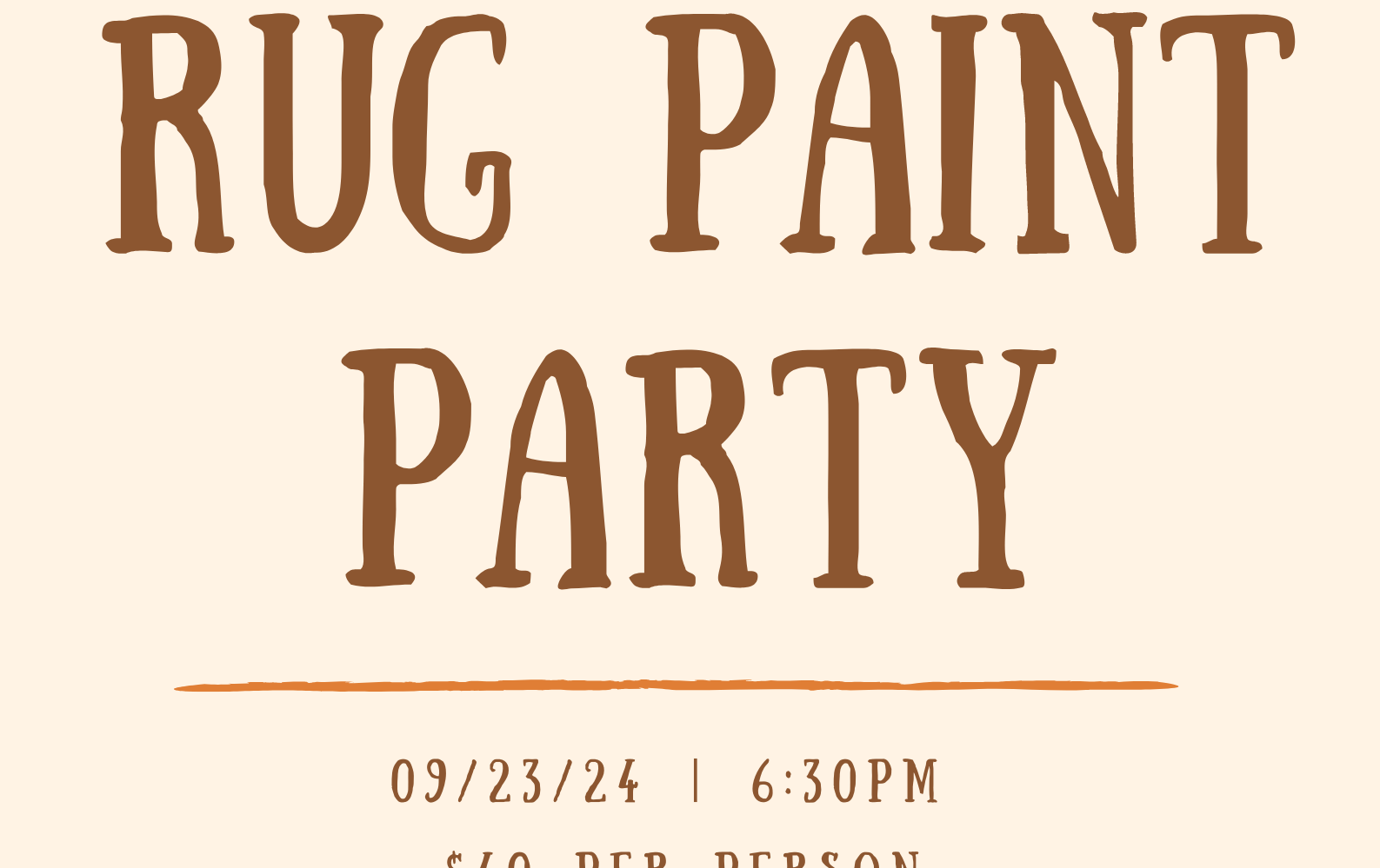 Rug Paint Party Tickets | Copper still