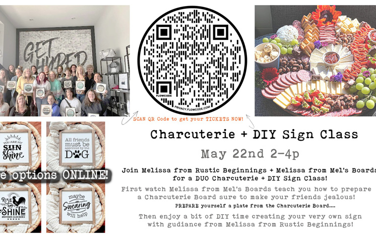 Charcuterie and DIY Sign Class @ 301 Strong Tickets | Rustic Beginnings ...