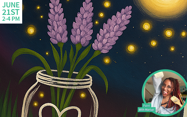 Paint Sip GLOW: Lavender Light Tickets | Pour Choices Events & Tours