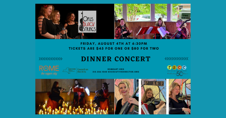 Opus Black Trio Dinner Concert Tickets | Rome Art and Community Center