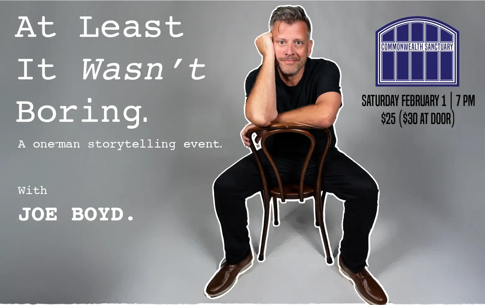 AT LEAST IT WASN'T BORING with JOE BOYD presented by Commonwealth ...