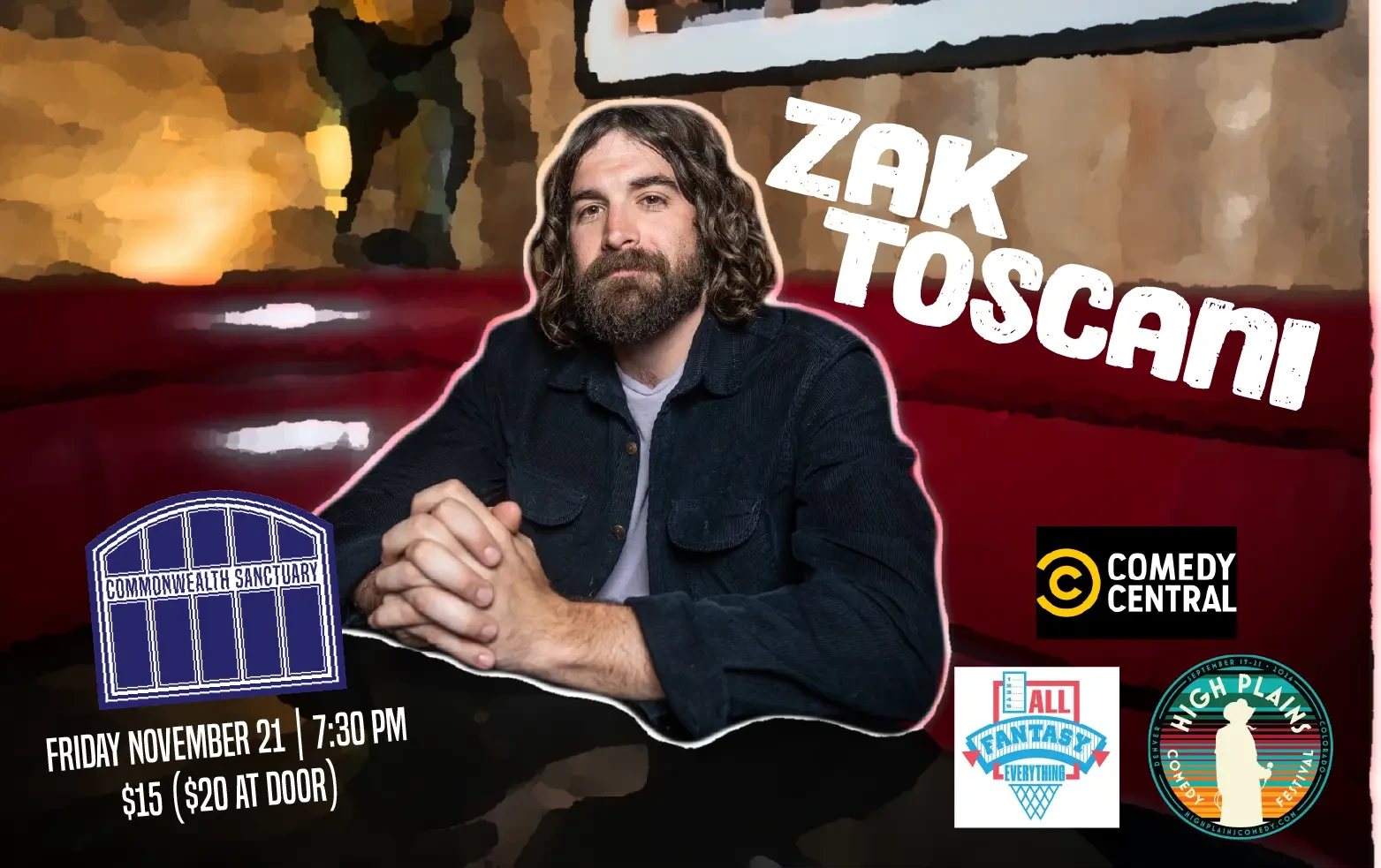 ZAK TOSCANI presented by Commonwealth Comedy Club Tickets ...