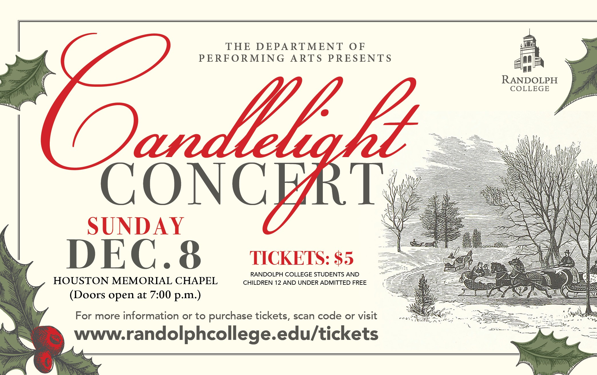 Candlelight Concert Tickets | Randolph College Box Office