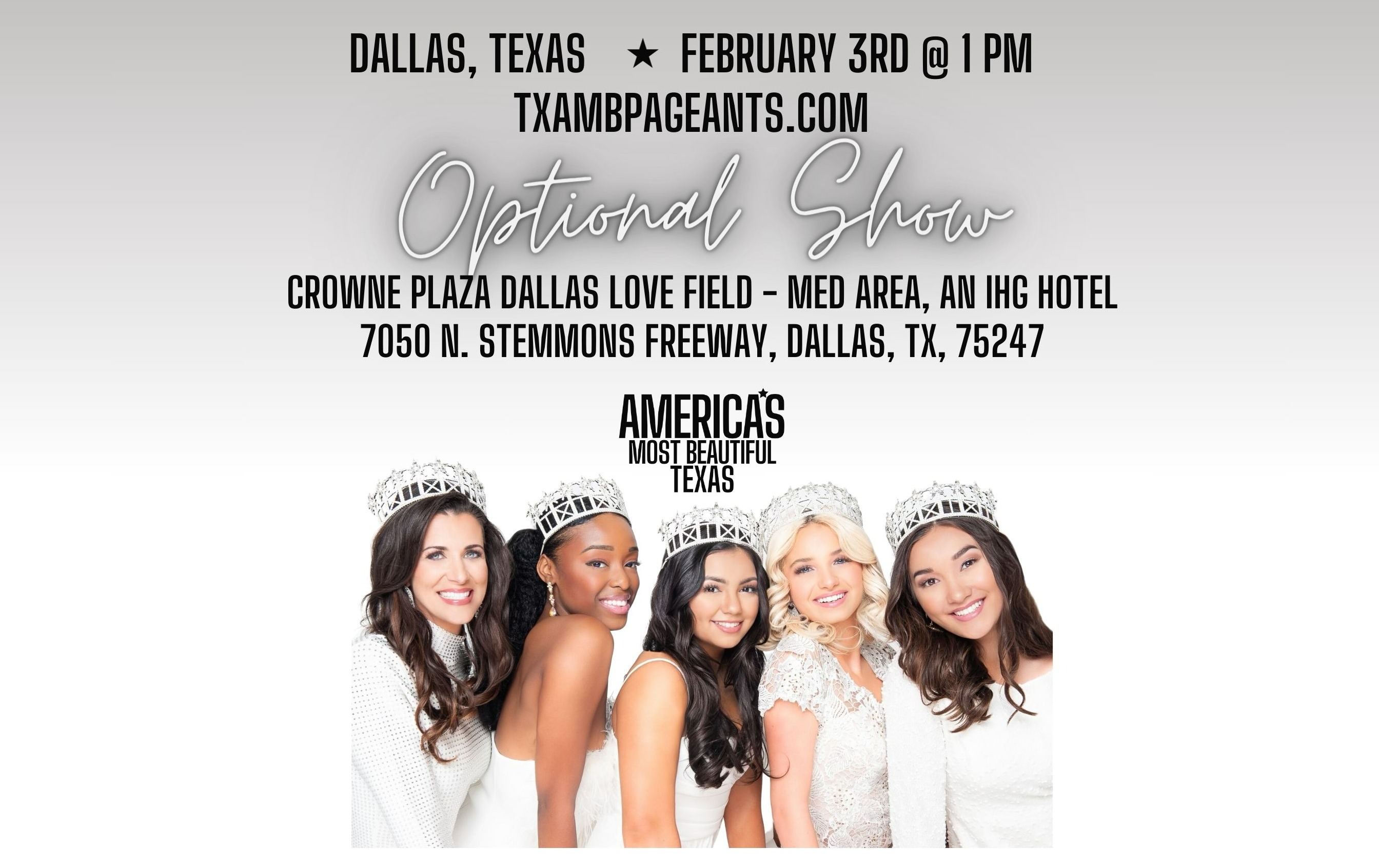 America's Most Beautiful Texas- Optional Show Tickets | Texas AMB Pageants