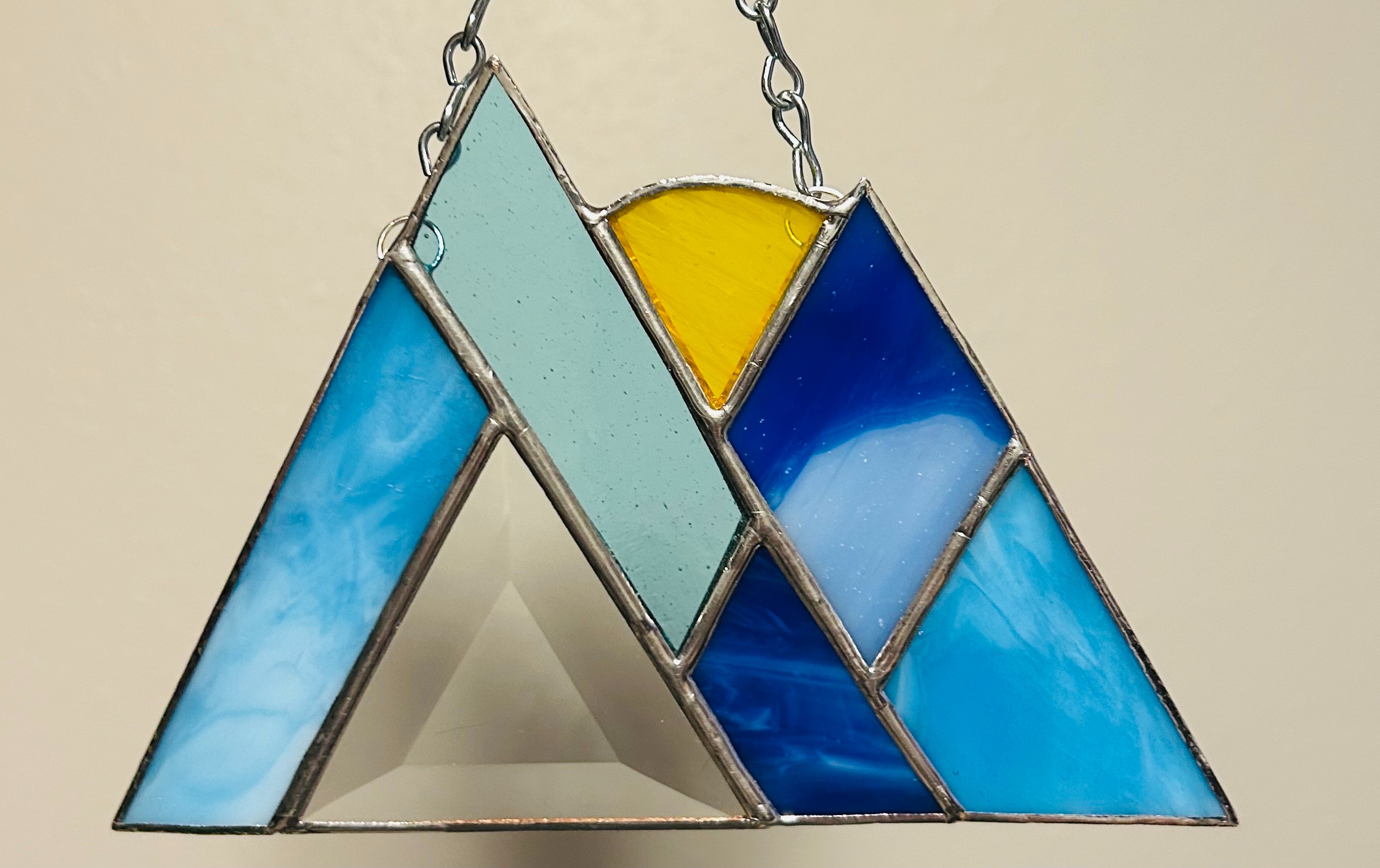 Stained Glass Mountain Scene with Morgan's Stained Glass Tickets | Unglued