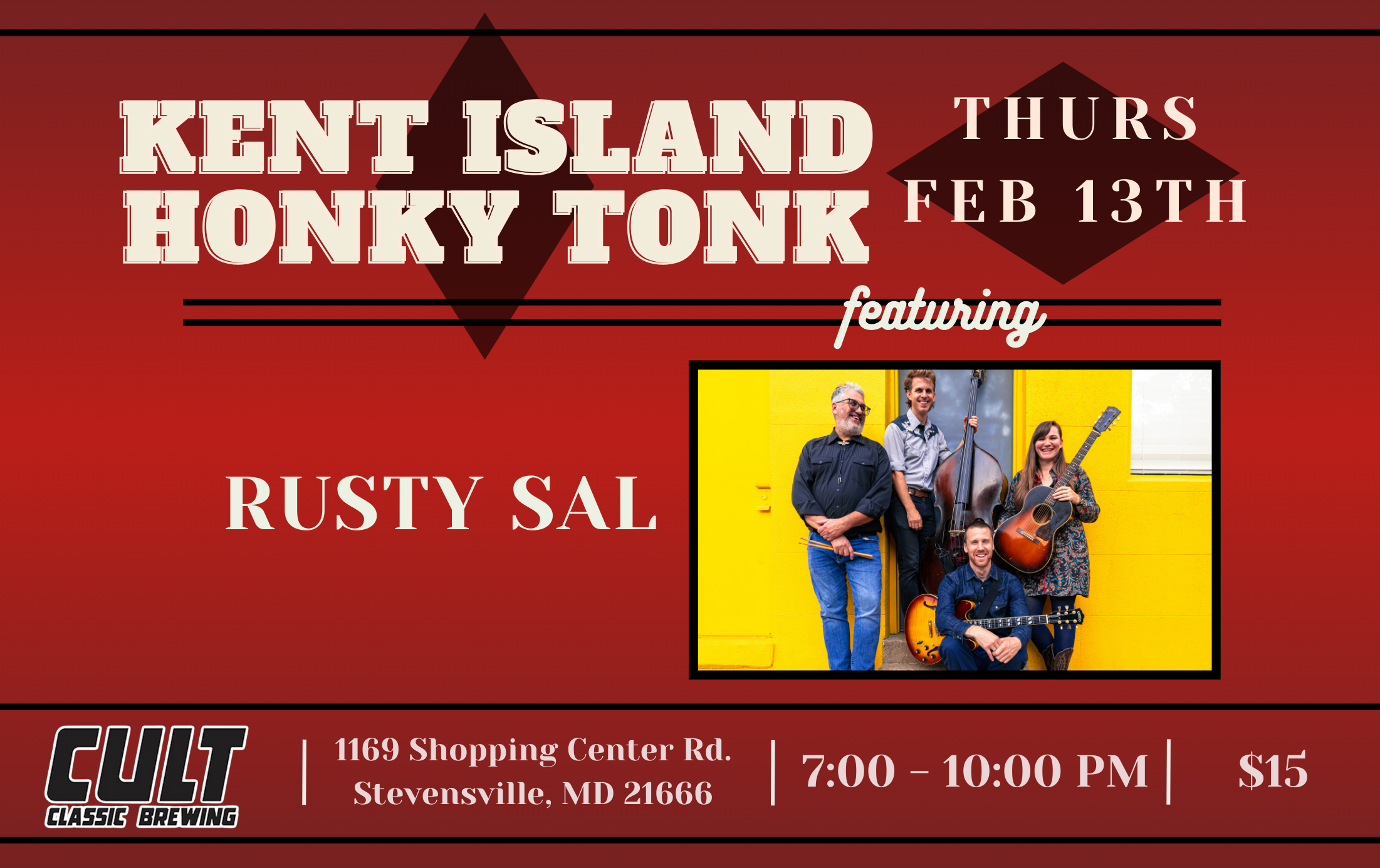 Kent Island Honkey Tonk Tickets | Cult Classic Brewing