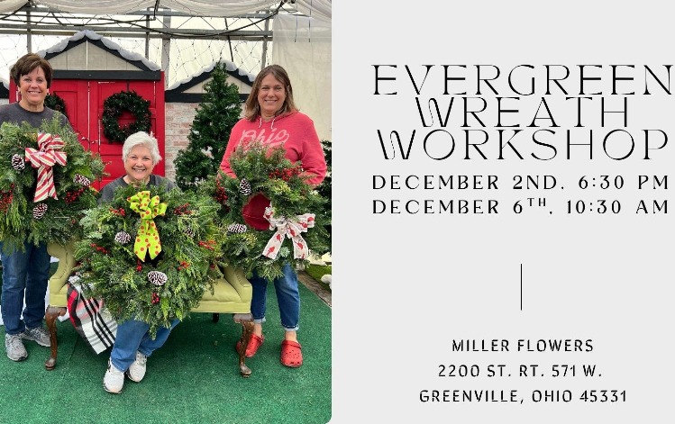 Evergreen Wreath Making Workshop Tickets | Miller Flowers