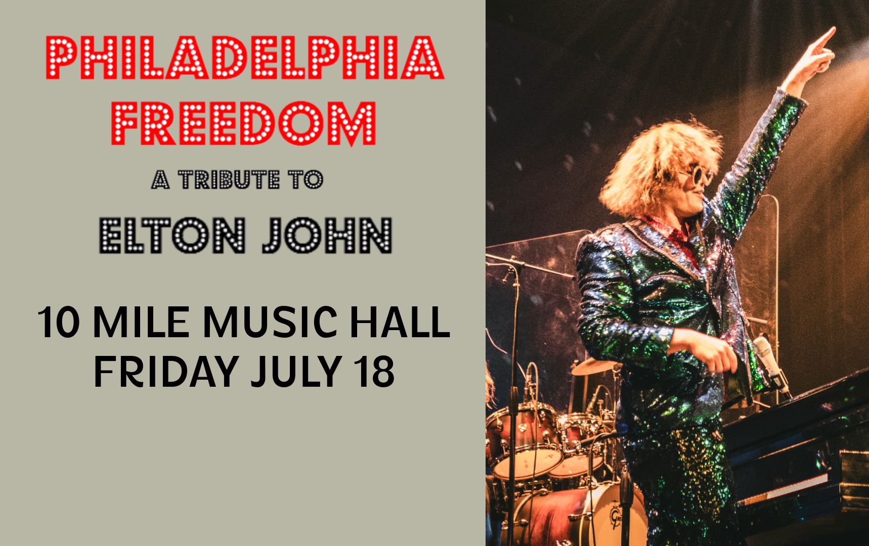 Philadelphia Freedom: A Tribute to Elton John Tickets | 10 Mile Music Hall
