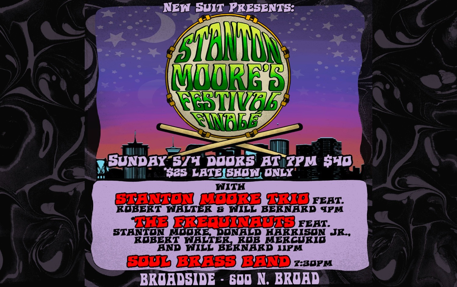 New Suit presents: Stanton Moore's Festival Finale Tickets | Simple Tix