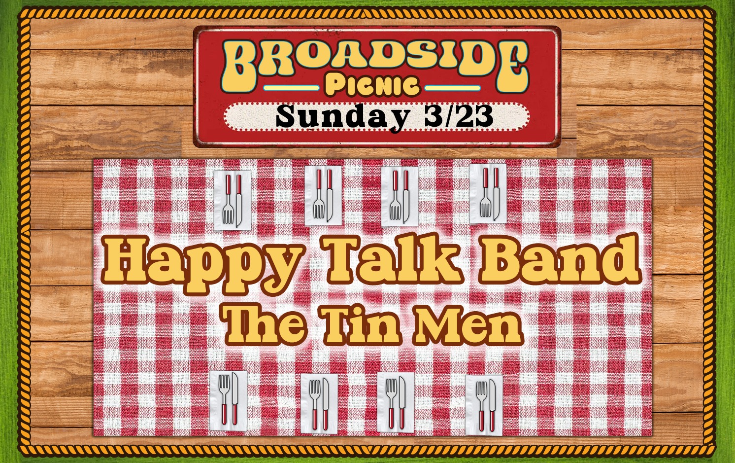 The Broadside Picnic with Happy Talk Band and The Tin Men Tickets ...