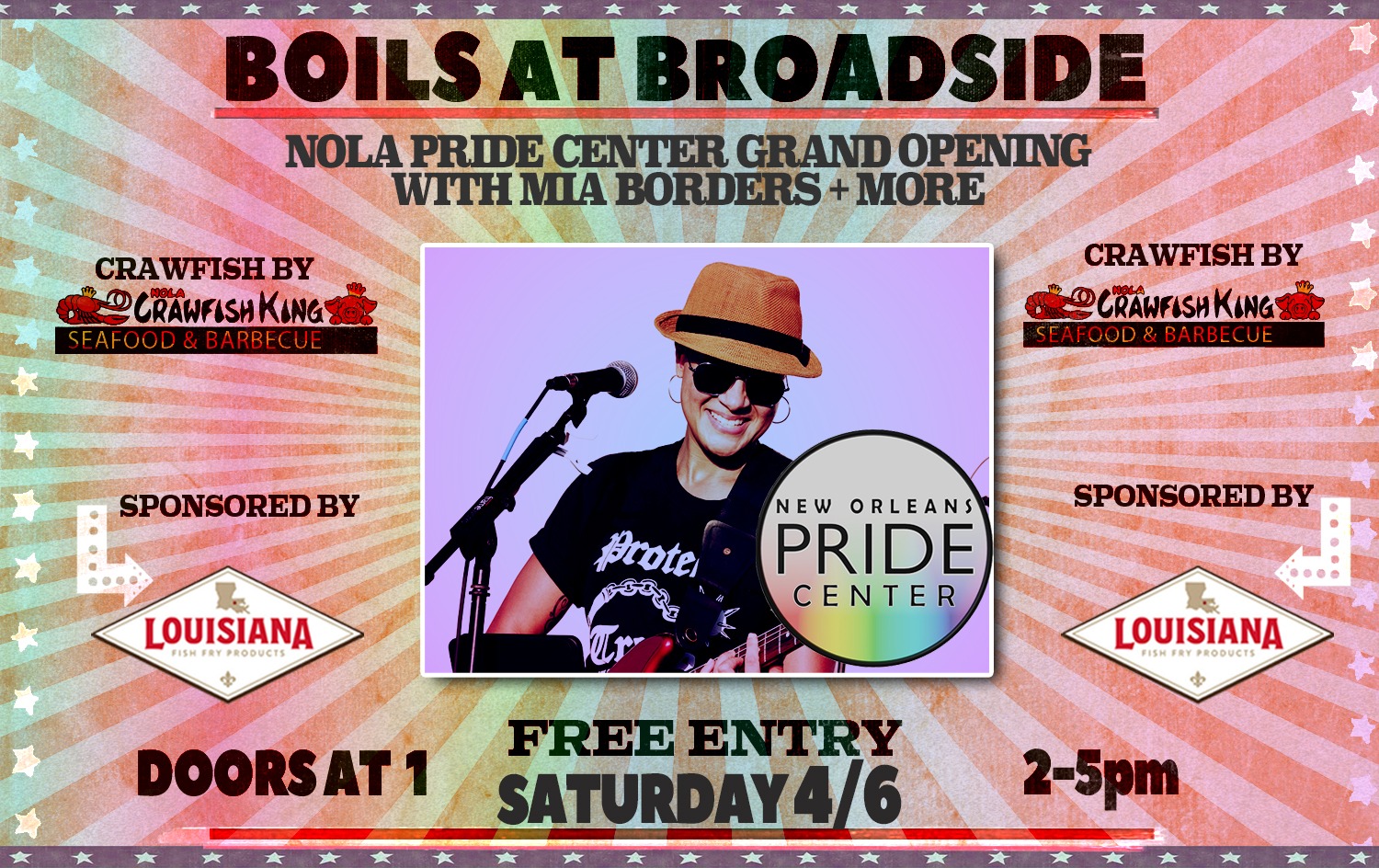 Boils at Broadside: NOLA Pride Center Grand Opening with Mia Borders ...