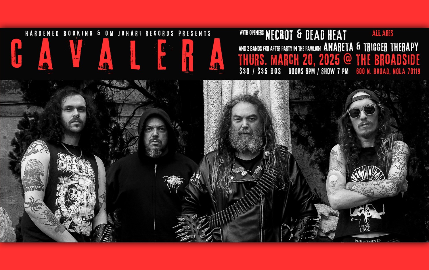 CAVALERA + Necrot & Dead Heat, Anareta & Panama Papers Tickets | Simple Tix
