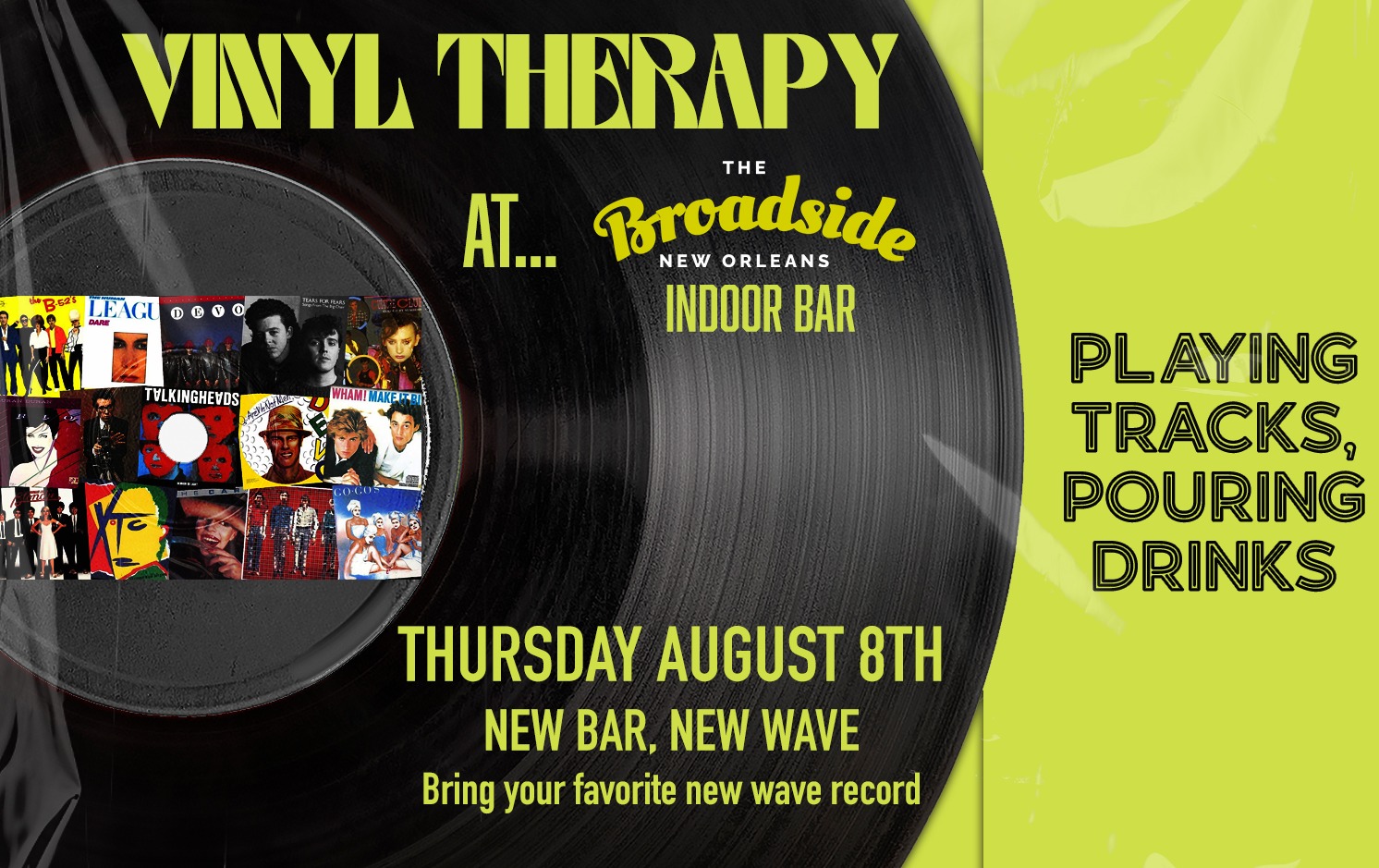 Vinyl Therapy: New Bar, New Wave: BYO Favorite New Wave Record Tickets | Simple Tix