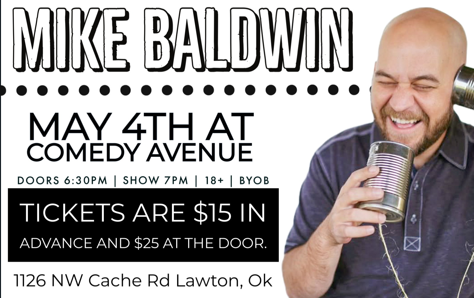05/04: Comedian Mike Baldwin Tickets | Comedy Avenue