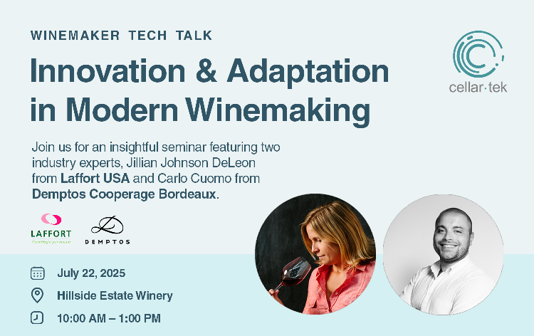 Winemaker Tech Talk: Innovation & Adaptation in Modern Winemaking Tickets | Cellar-Tek Supplies Ltd
