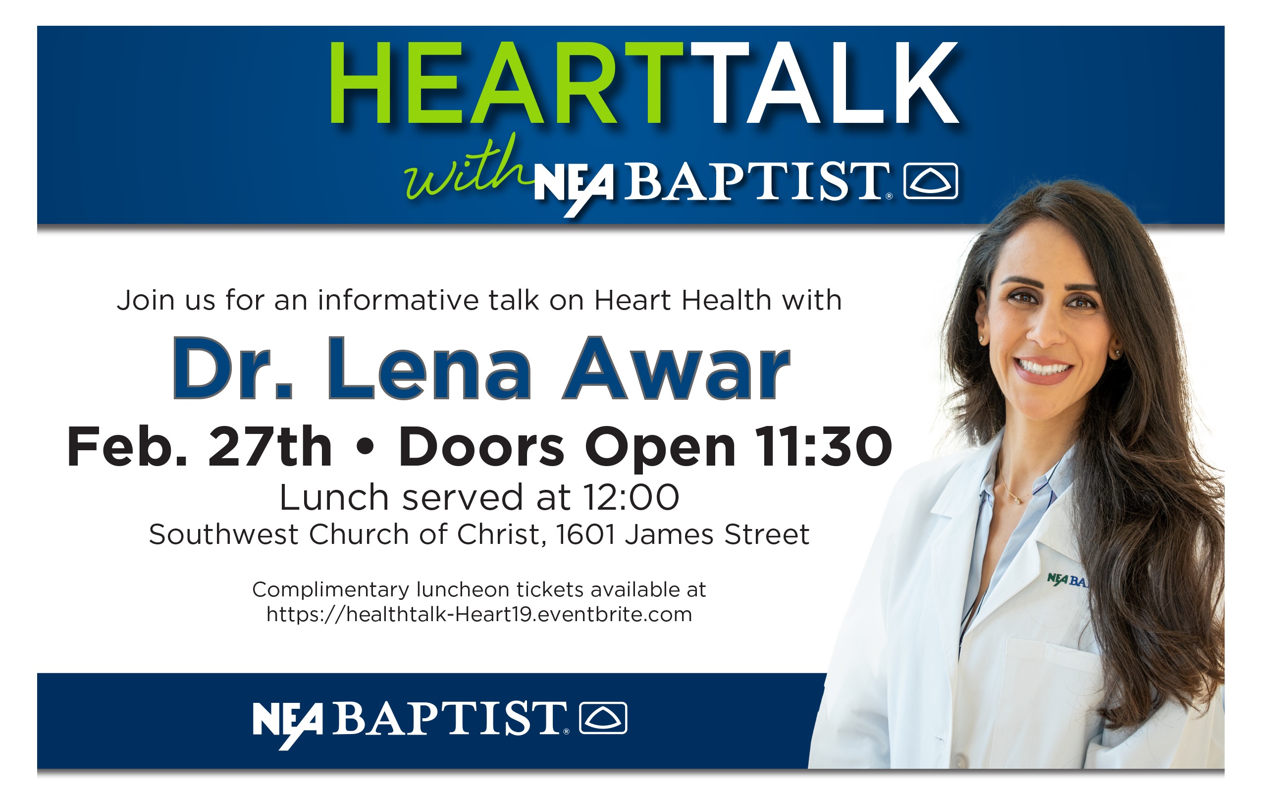 Heart Talk with Dr. Lena Awar Tickets | NEA Baptist
