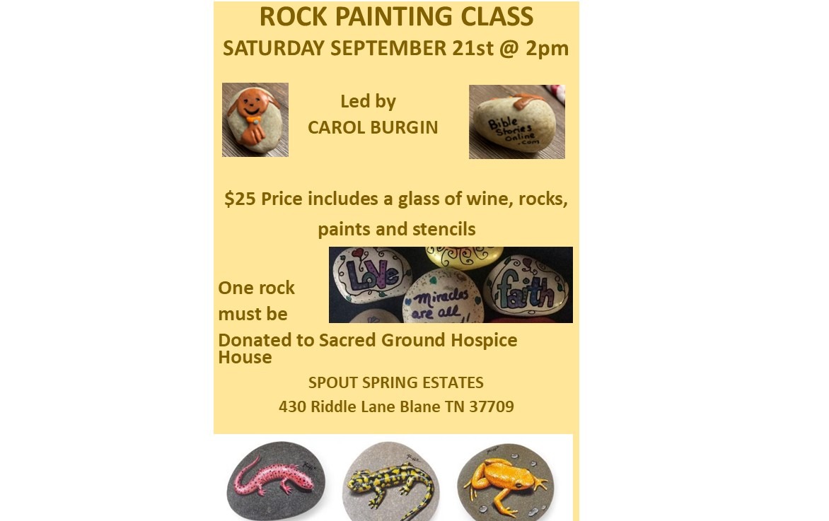 Rock Painting Tickets | Spout Spring Estates Winery and Vineyard, LLC