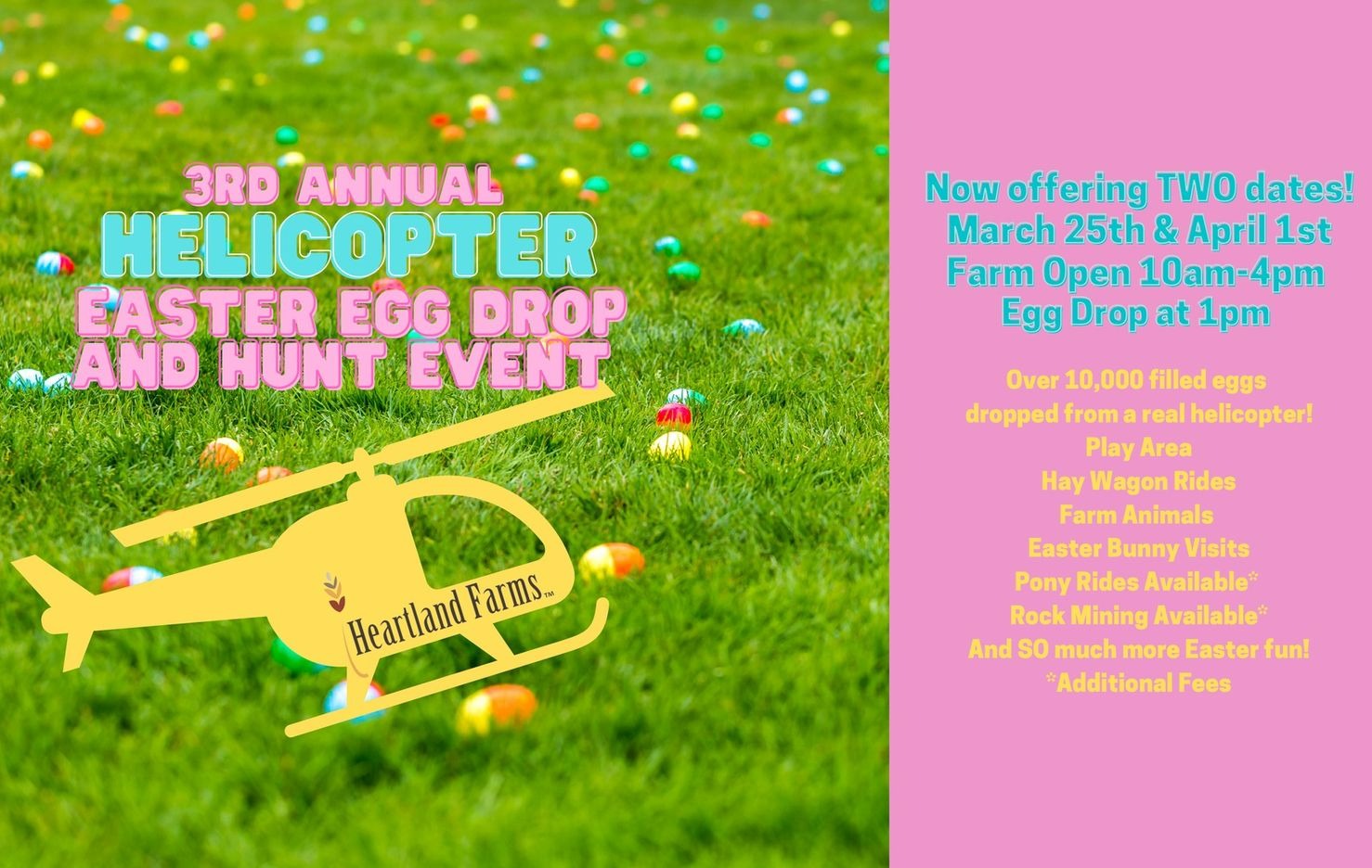 4th Annual Helicopter Easter Egg Drop and Hunt Event at Heartland Farms ...