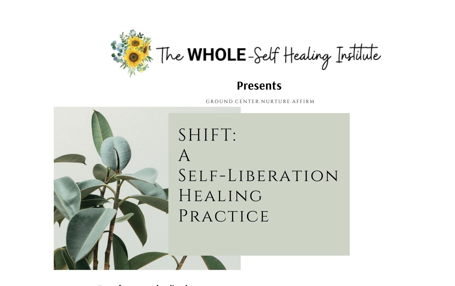 SHIFT Somatic Healing Sessions 2024 Tickets | The WHOLE-Self Healing ...