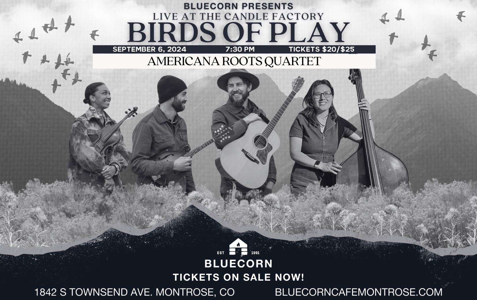 Live at the Candle Factory: Birds of Play - Archived Tickets | Bluecorn