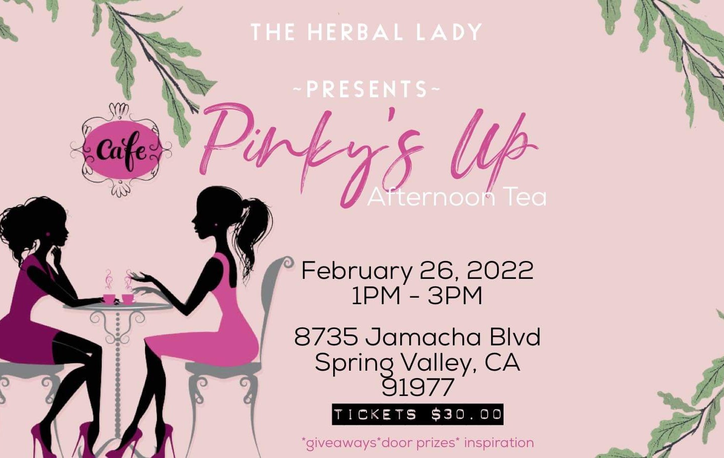 Pinky's up- Afternoon Tea Tickets | The Herbal Lady