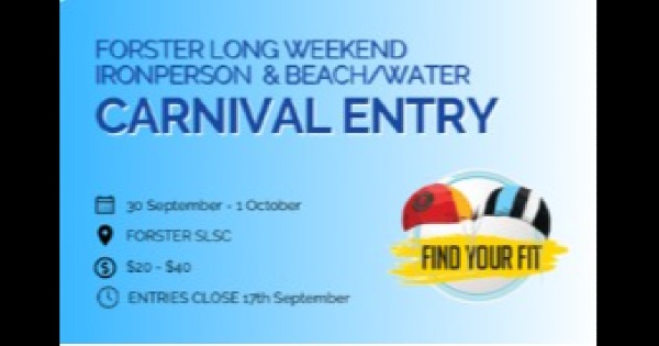 FORSTER LONG WEEKEND IRONPERSON AND BEACH/WATER CARNIVAL Tickets ...