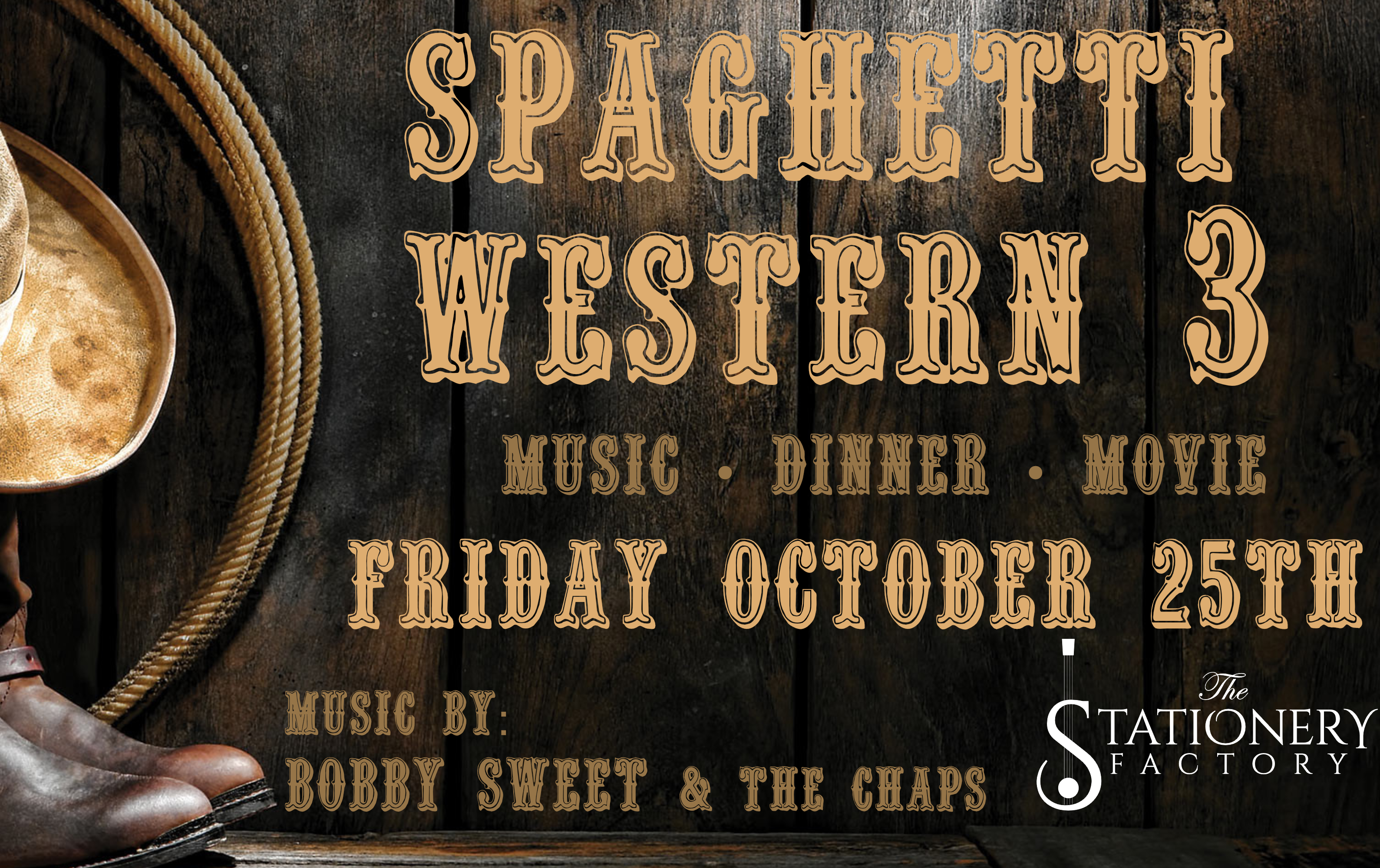 Spaghetti Western 3 Tickets | The Stationery Factory