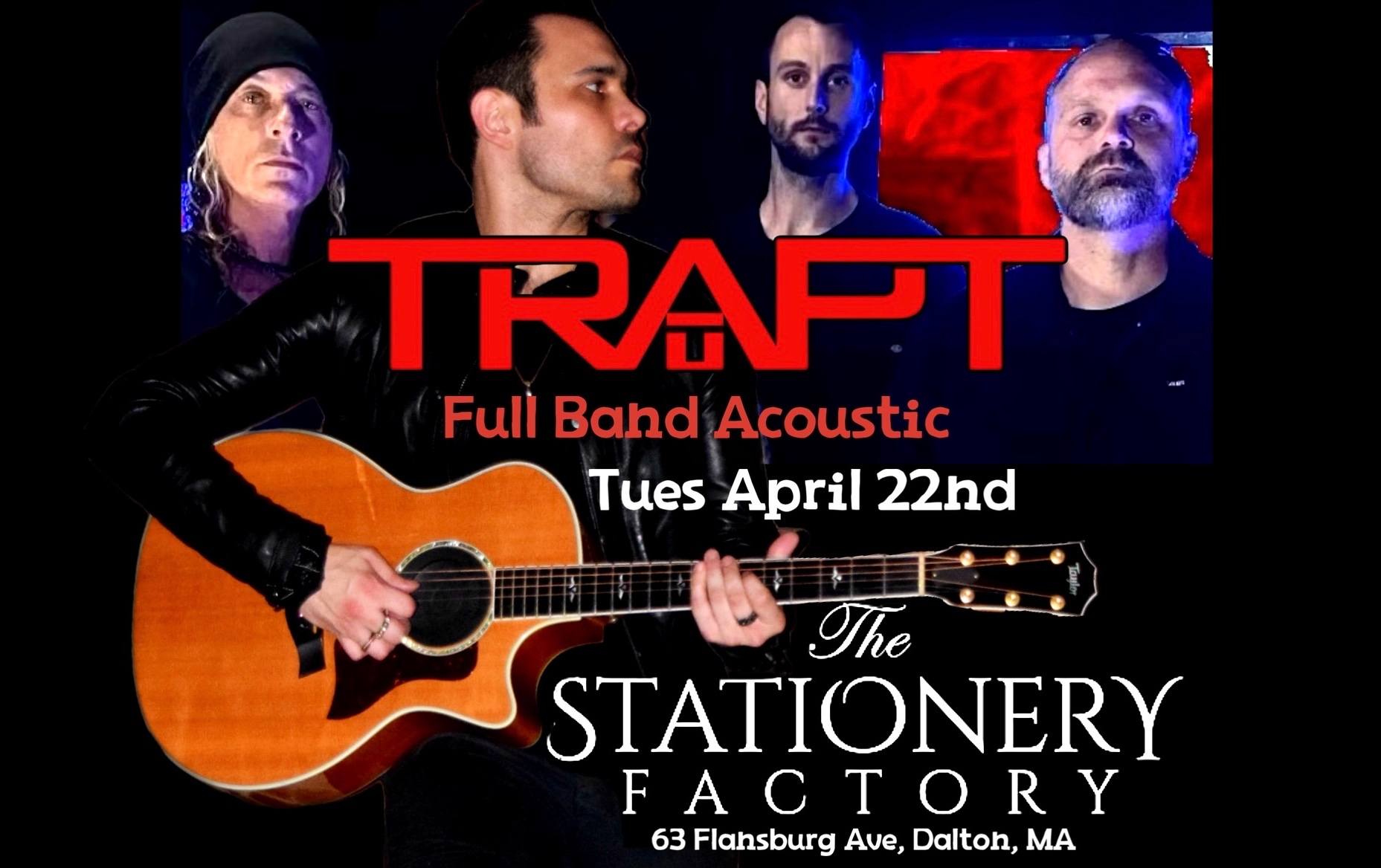 Trapt - Full Band Acoustic Tour Tickets | The Stationery Factory