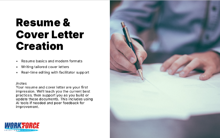 Resume Writing and Cover Letter Workshop - Archived Tickets | Workforce ...