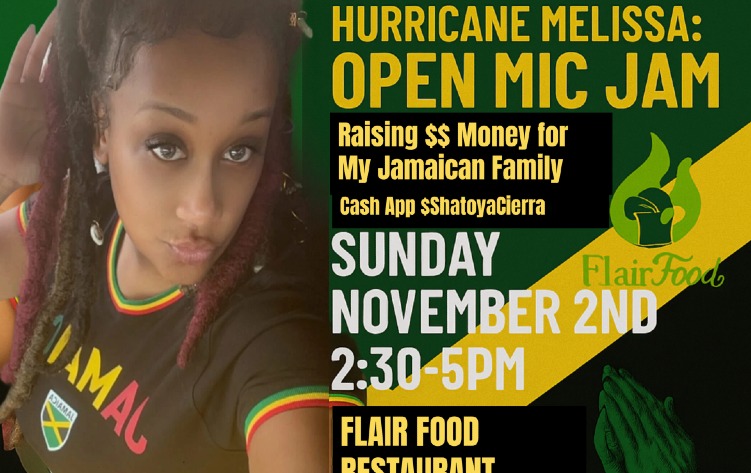 Hurricane Melissa Open Mic Jam @ Flair Food Raising $$ Donations for ...