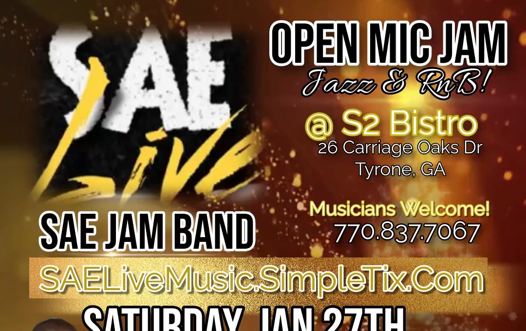 TYRONE (Fayetteville/PTC) SAE LIVE POP UP JAZZ & RnB Café! Open Mic Jam! Southside! Musicians ...