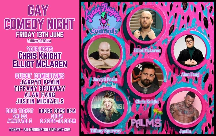 Funny Buggers & Palms 8pm Friday 13th June 2025 Tickets | Palms On Oxford