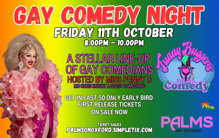 Funny Buggers & Palms 8pm Friday 11th October 2024 Tickets | Palms On ...
