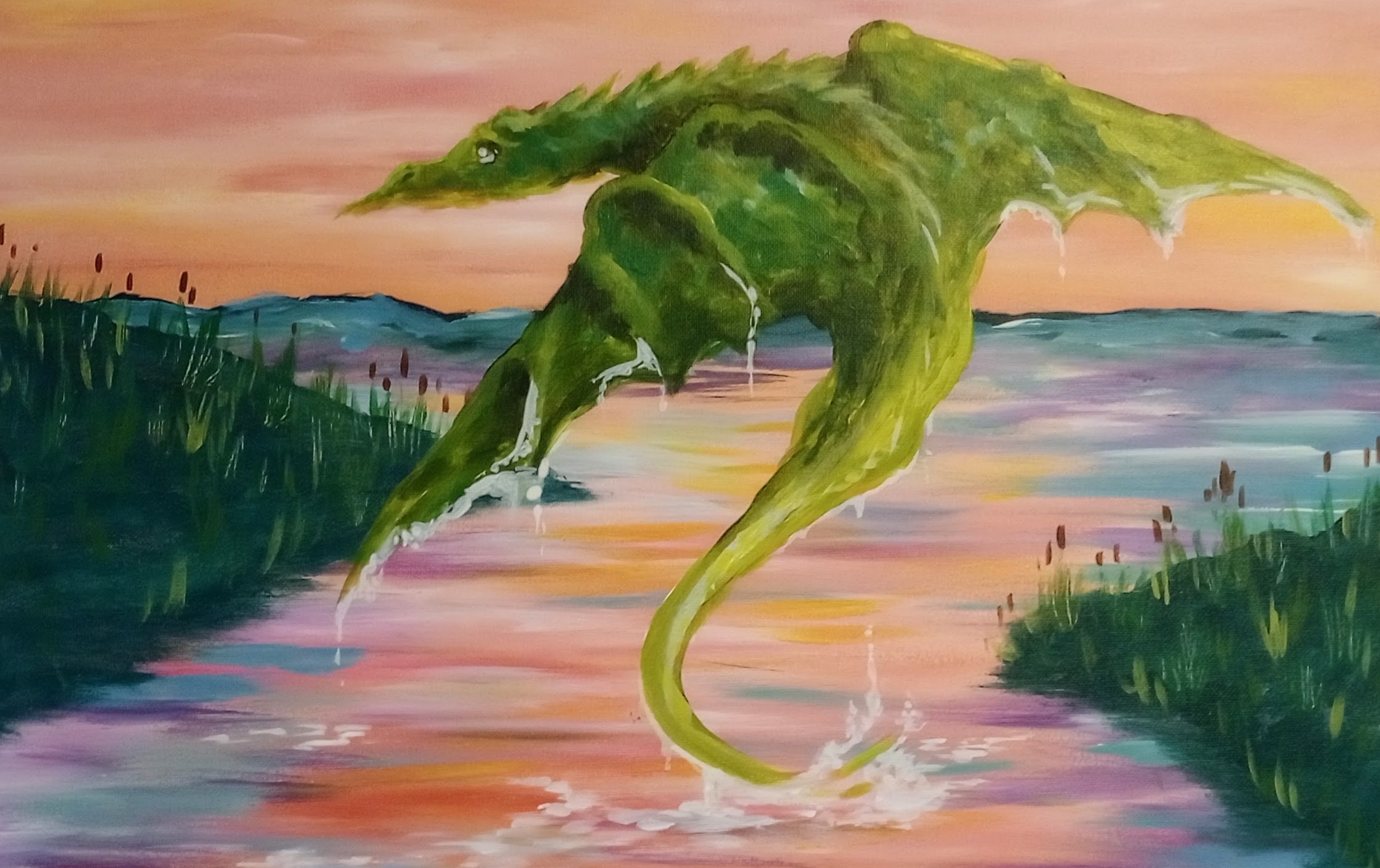 Dragon Pond - Paint Cafe Tickets | Classes at the Art Room