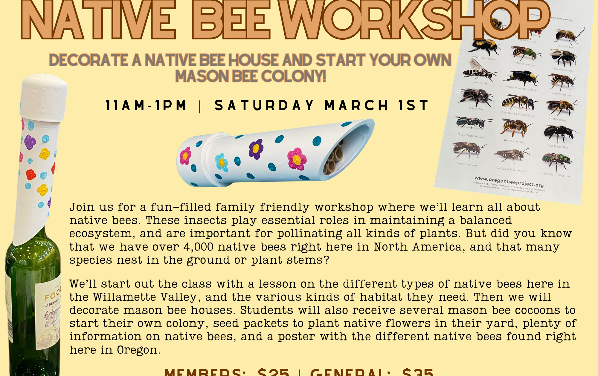 Garden University: Native Bee Workshop Tickets | The Oregon Garden