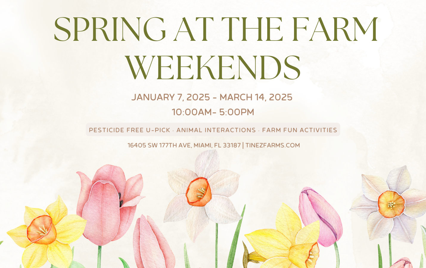 Spring at the Farm - Weekends 2025 Tickets | Tinez Farms