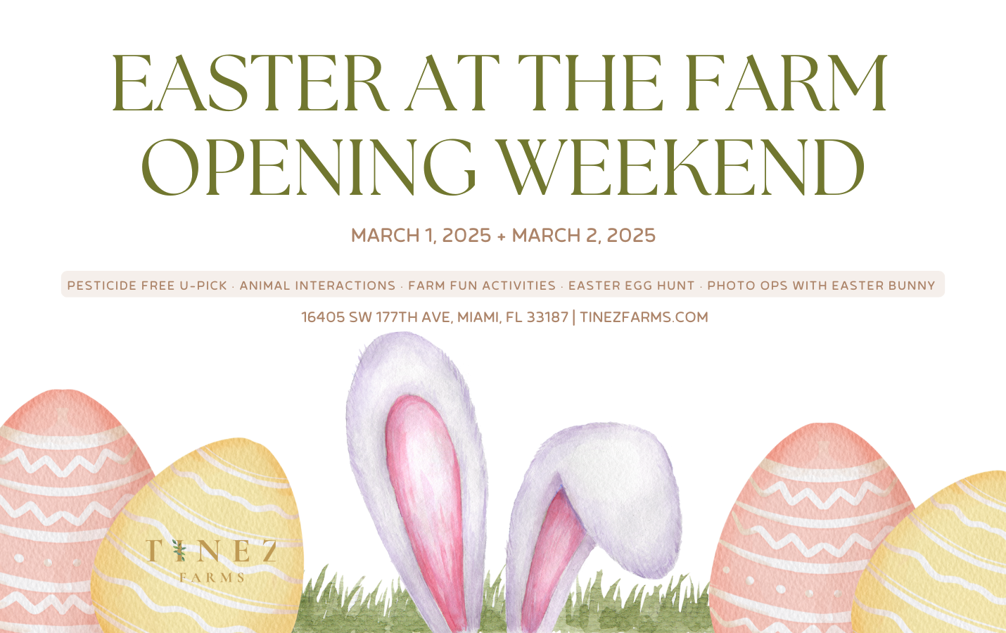 RSVP: Easter at Tinez Farms 2025 Tickets | Tinez Farms